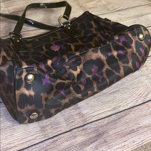Coach | Bags | Nwot Coach Purple Satin Ocelot Satchel W Dustbag | Poshmark